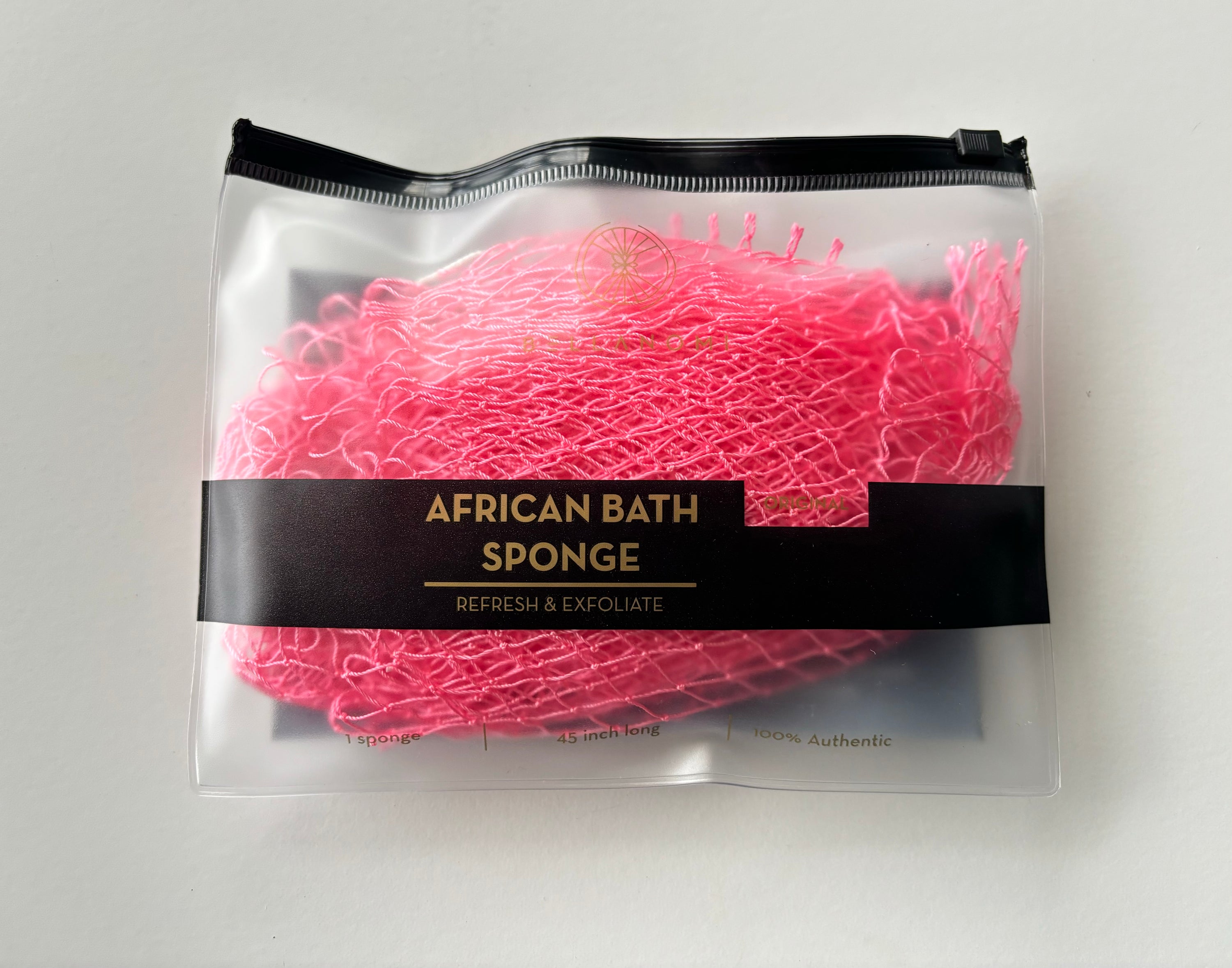African Exfoliating Net Sponge (FOR SENSITIVE SKIN) 45" Long – Bellanomi