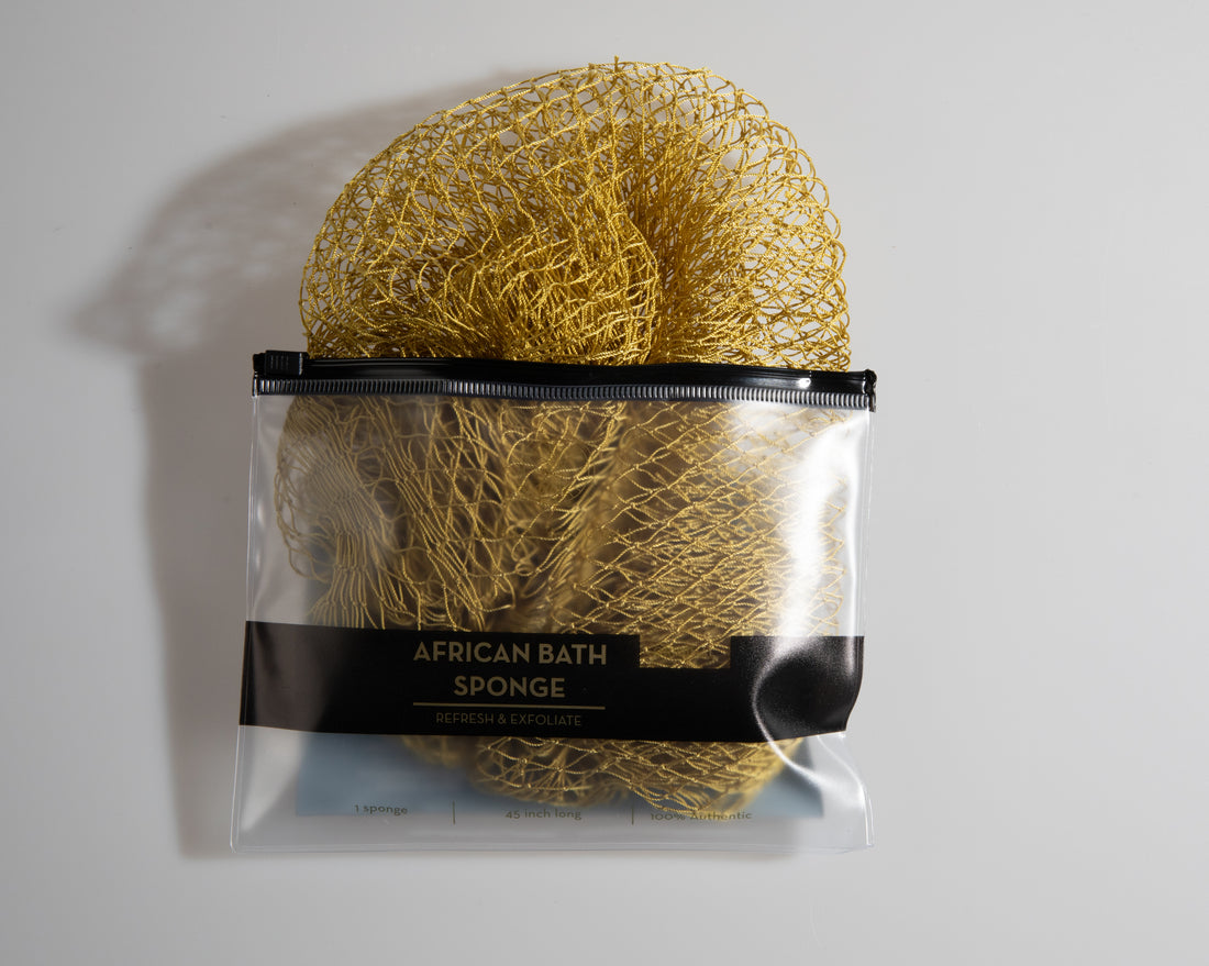 African Exfoliating Net Sponge (FOR SENSITIVE SKIN) 45" Long – Bellanomi