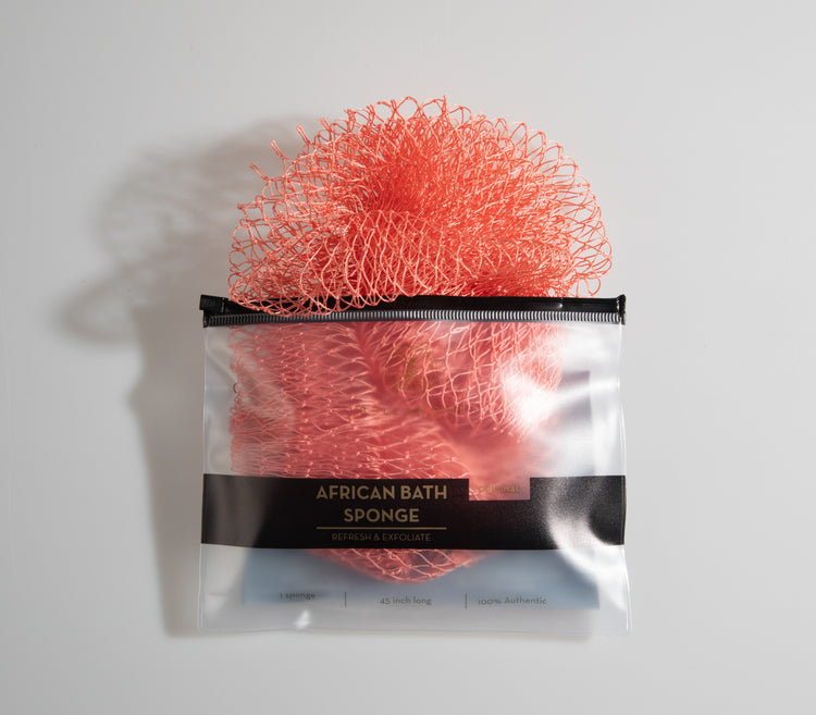 African Exfoliating Net Sponge (FOR SENSITIVE SKIN) 45" Long – Bellanomi