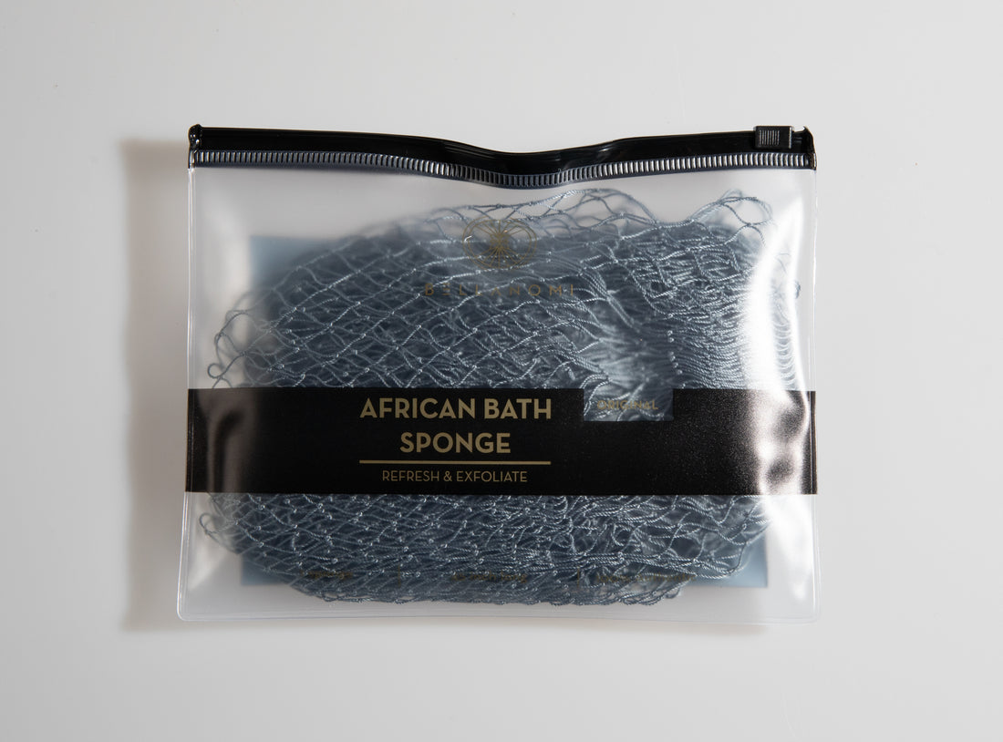 African Exfoliating Net Sponge (FOR SENSITIVE SKIN) 45" Long – Bellanomi