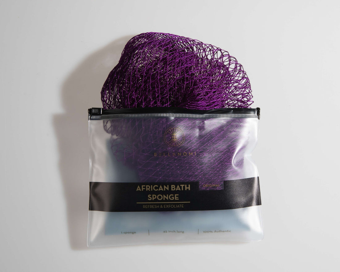 African Exfoliating Net Sponge (FOR SENSITIVE SKIN) 45" Long – Bellanomi