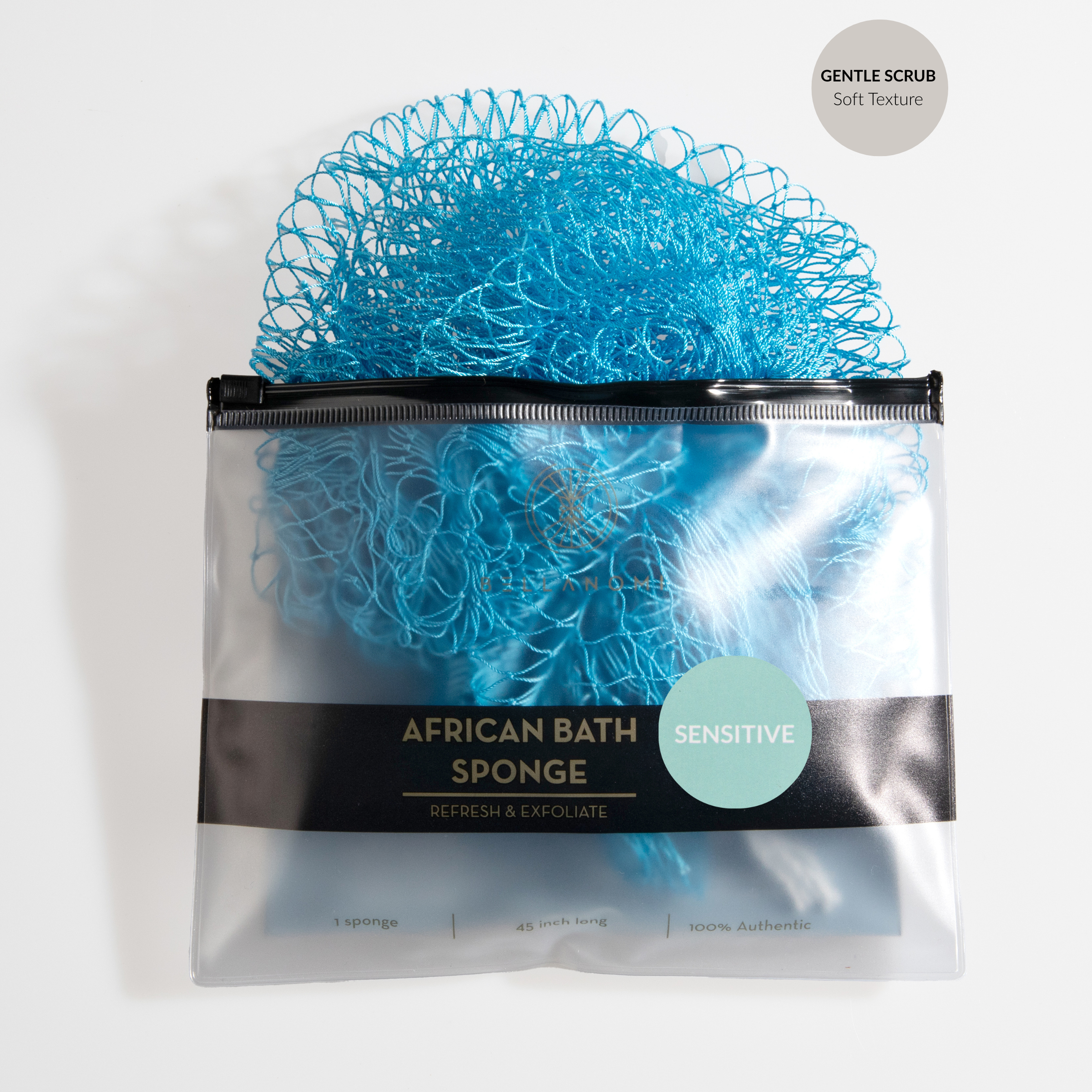 Soft African Net Sponge for Sensitive Skin | Gentle Exfoliation – Bellanomi
